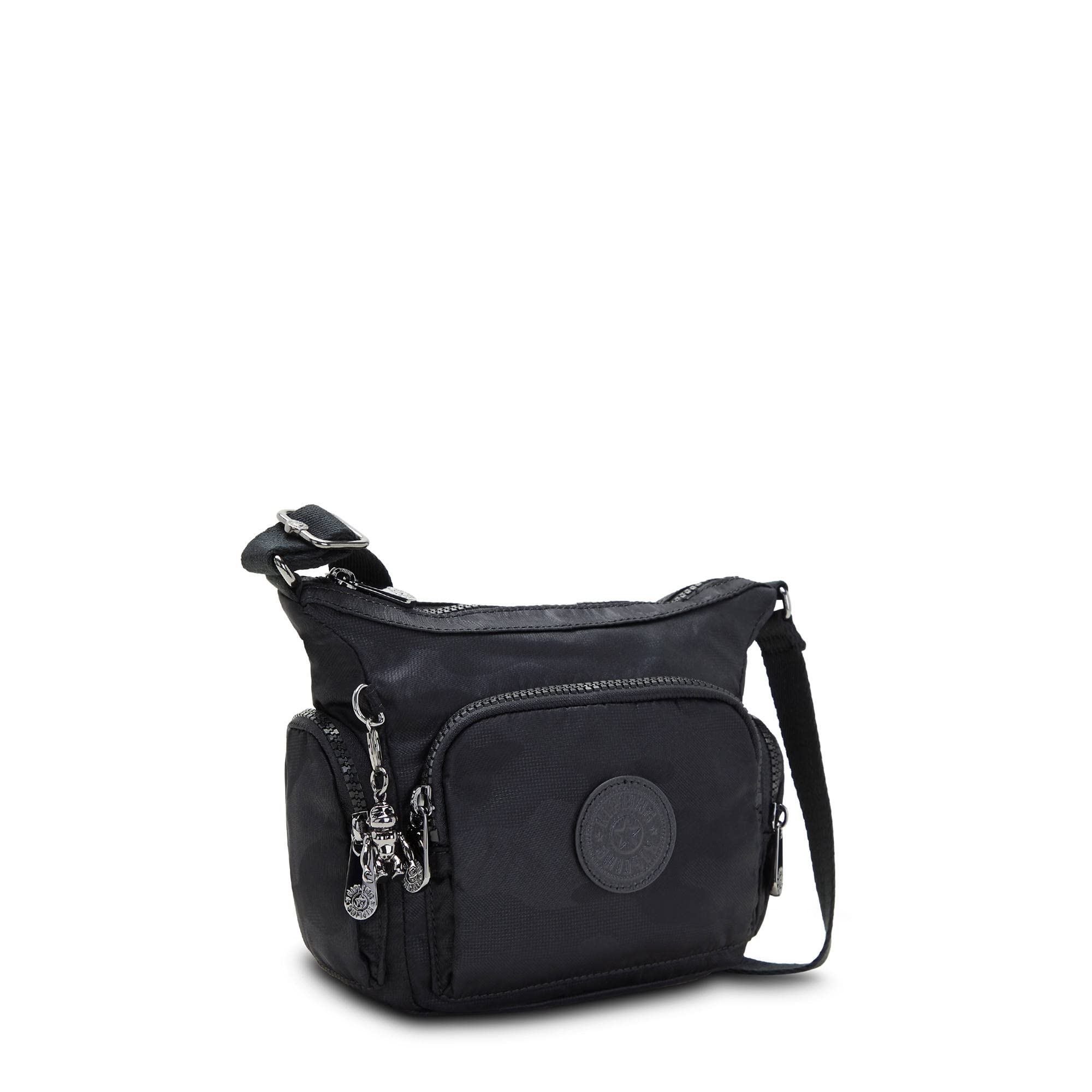 Kipling Gabbie Mini Crossbody Bag Black Camo Emb