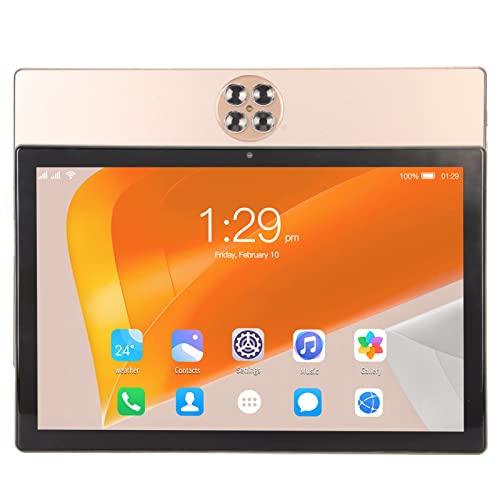 HEEPDD 10.1 Inch FHD Tablet, 8GB RAM 256GB ROM 5G WiFi 4G Call Dual SIM Dual Standby Octacore CPU 2 in 1 Portable Tablet, Travel (US Plug)