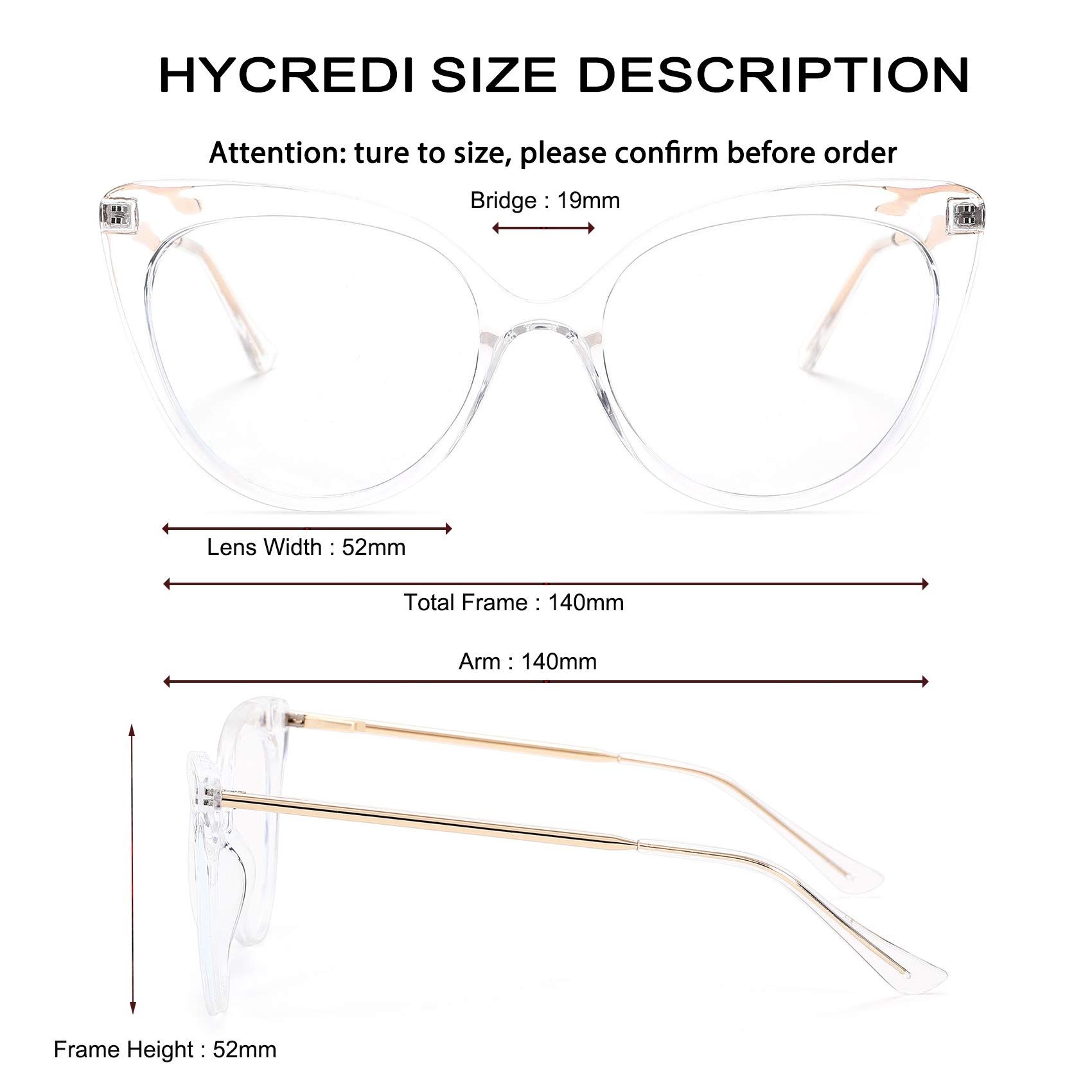 Hycredi Rimless Rectangle Sunglasses Men Women Retro Frameless Square Shade Y2k Sun Glasses Tinted Eyewear(Clear