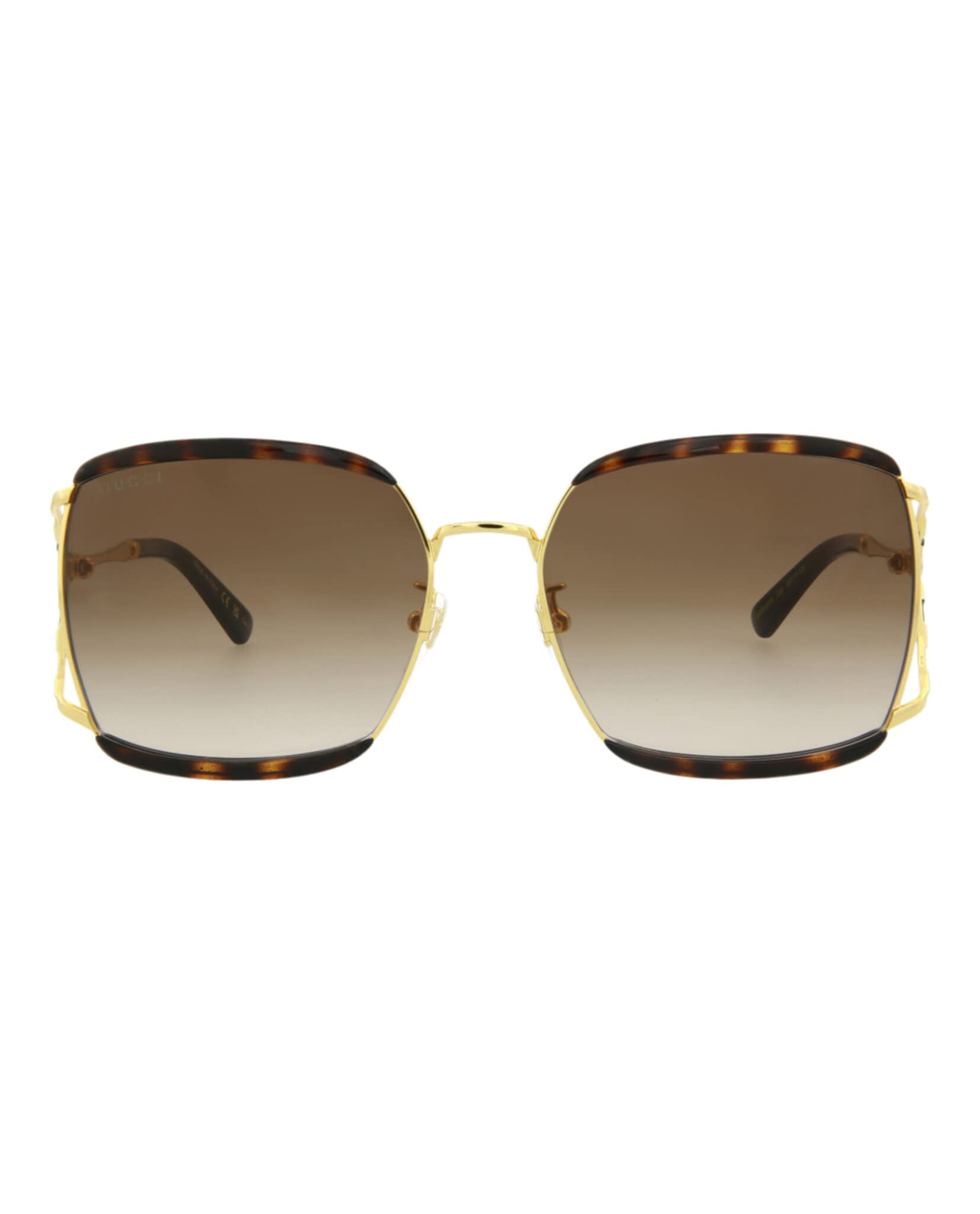 Gucci Women's Fork Square Sunglasses, Havana/Brown, One Size