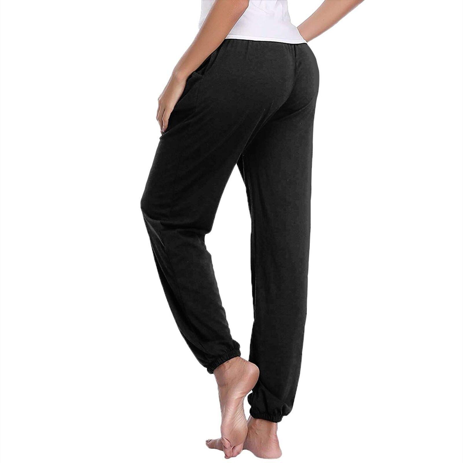 Love My Pitbulls Women's Casual Yoga Sweatpants Athletic Workout Elastic Waist Jogger Pants Medium Black