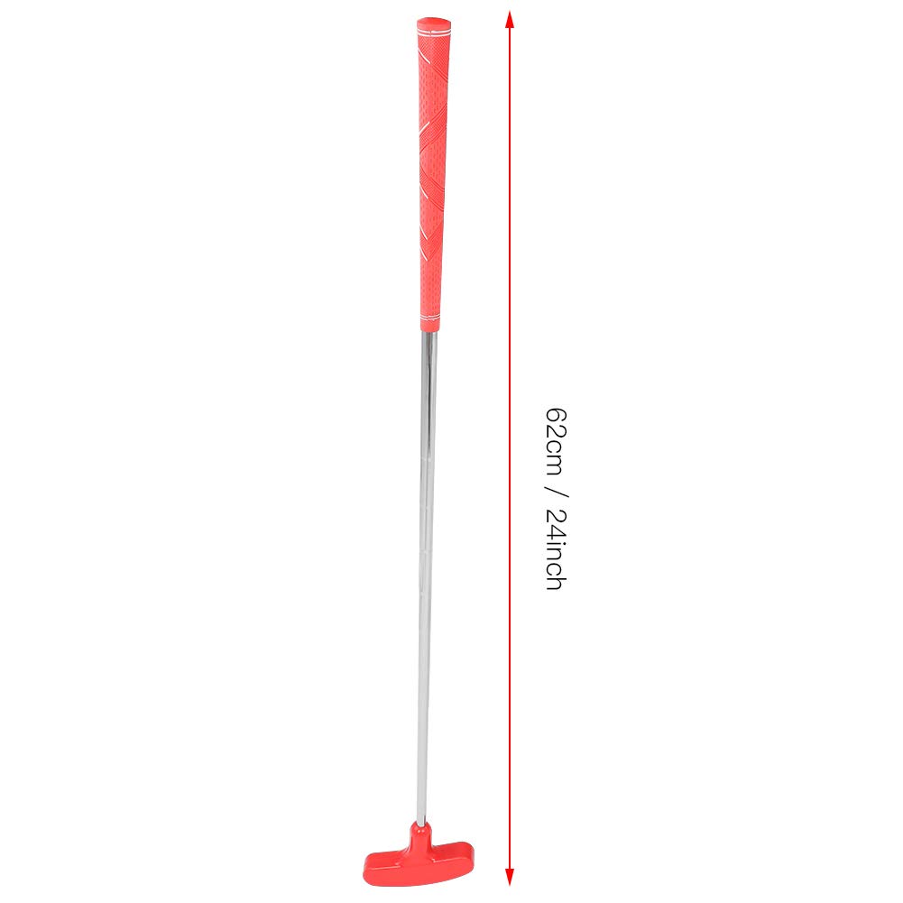 Golf Putter, 6 Colors 24inch Golf Putter for Kids Mini Golf Putter Rubber Head Golf Putters Kids Golf Putter Steel Shaft(Red)