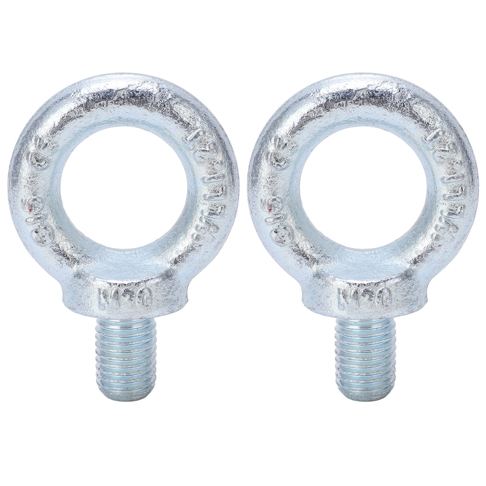 Lifting Shoulder Bolts, Eye Screw Bolt Uniform Force 2PCS Non Slip with Deep Thread for Machinery Devices for Marine(M20)