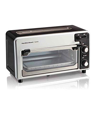 Hamilton Beach Toastation Oven with 2 Slice Toaster Combo, Ideal for Pizza, Chicken Nuggets, Fries and More, Black (22720)