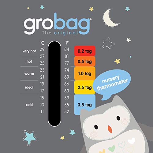 Tommee Tippee Grobag Baby Cotton Sleeping Bag, Sleeping Sack - 1.0 Tog for 69-74 Degree F - Rouge Zig Zag - Medium Size, 6-18 months, Rouge, 6-18 Months