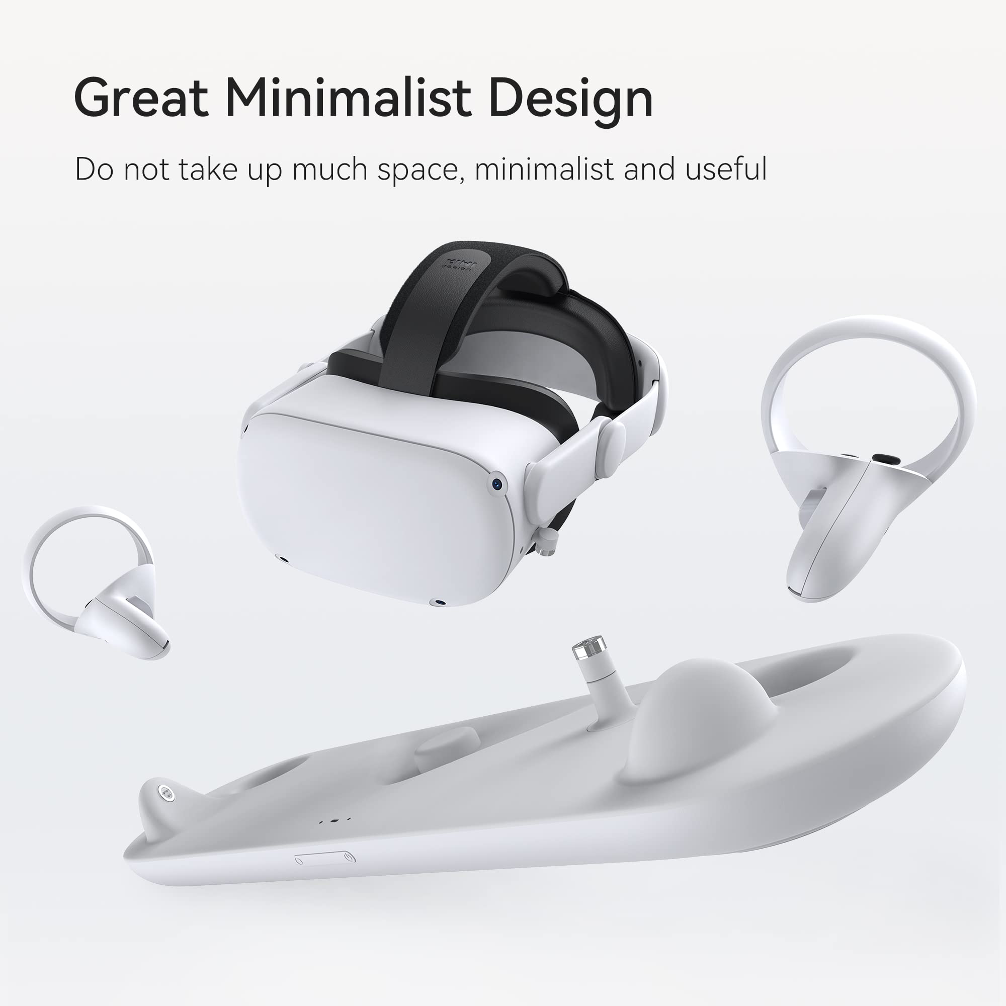 KIWI design Comfort Head Strap Accessories Compatible with Quest 2, Elite Strap Replacement for Enhanced Support, White/Black