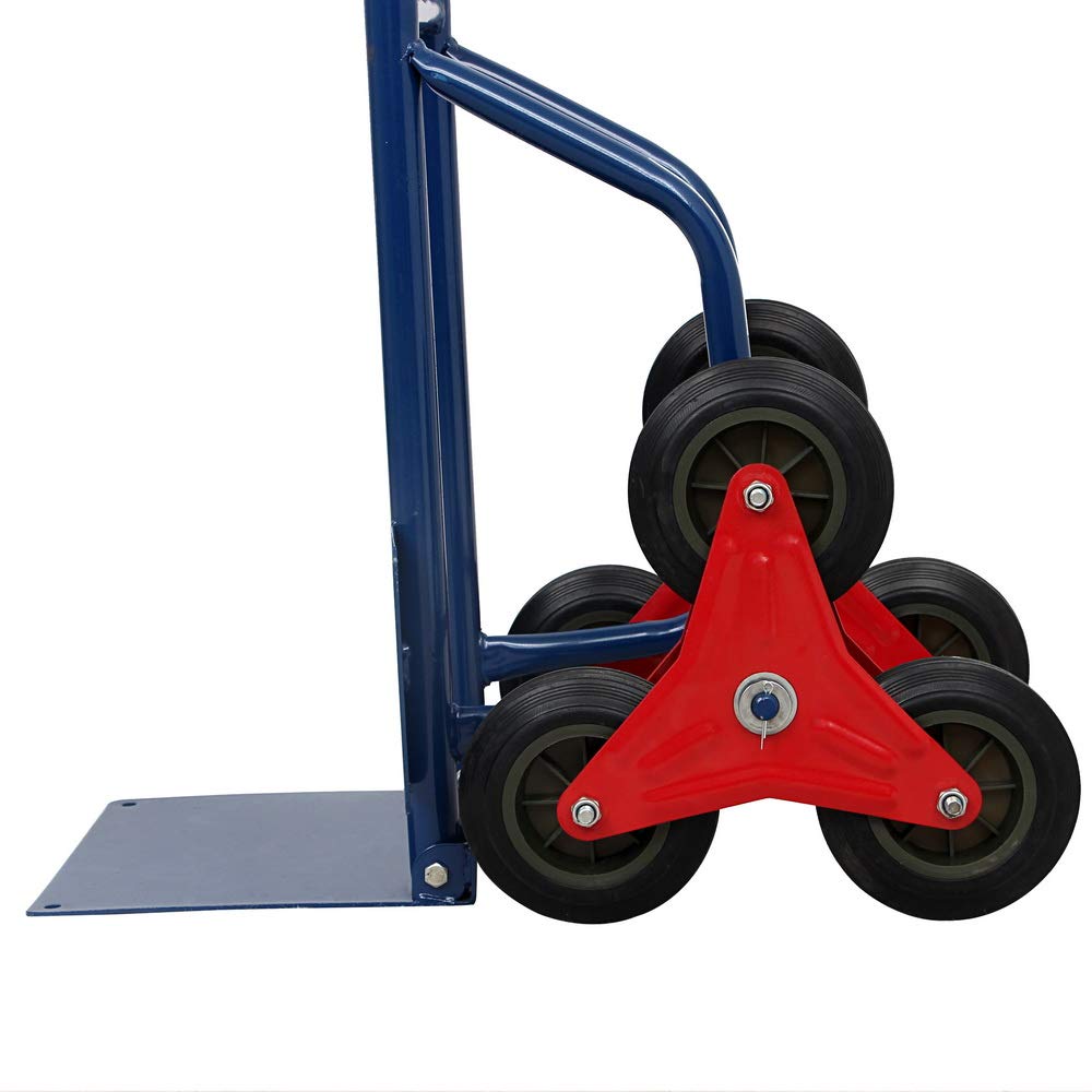 Lykos 440lbs Heavy Duty Stair Climbing Moving Dolly Hand Truck Warehouse Appliance Cart Blue