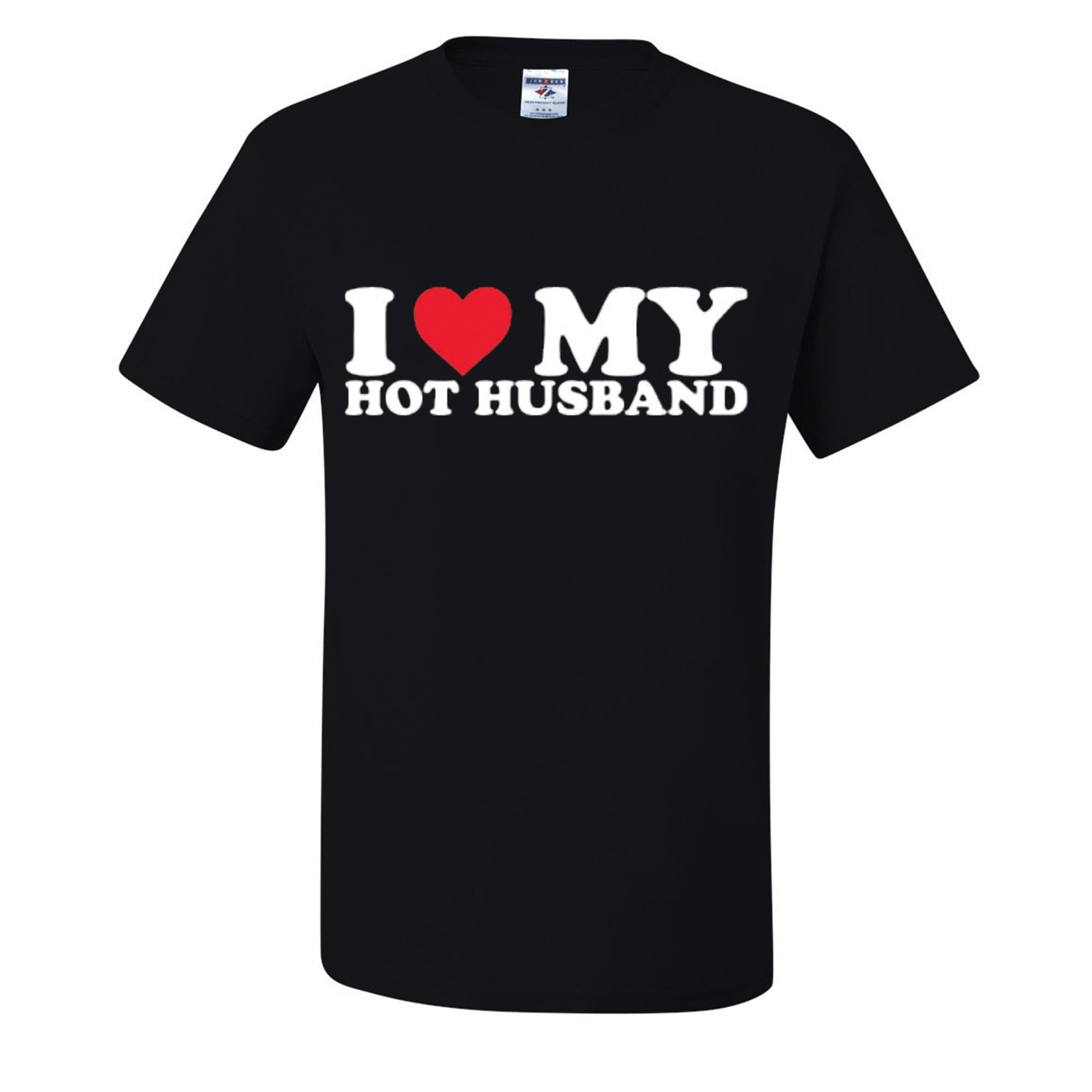 i Love Heart My hot Wife Mens T-Shirts, Red, X-Large