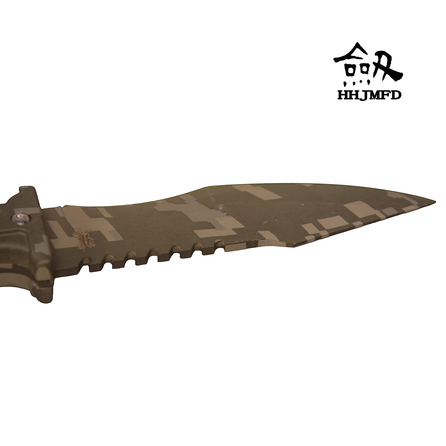 HHJMFD Tactical Fixed Blade Knife Survival Hunting Tool Non-slip Stylish Handle with Practical Sheath 9-inch Camouflage for Camping Hunting Adventure Outdoor