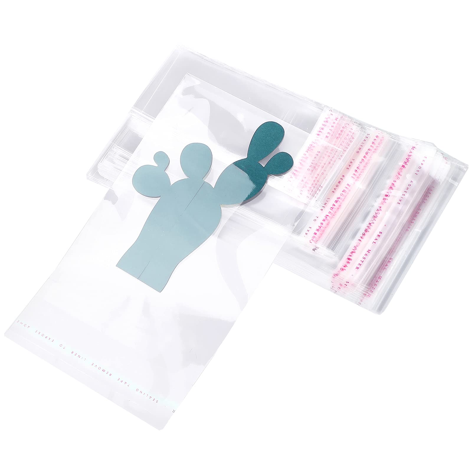 Geyoga 240 Pieces 4 Size Clear Plastic Cello Bag Resealable Self Sealing Cellophane Bag for Candy Cookies Decorative Wrapper (3 x 5 Inch, 4 x 6 Inch, 5 x 7 Inch, 6 x 9 Inch)