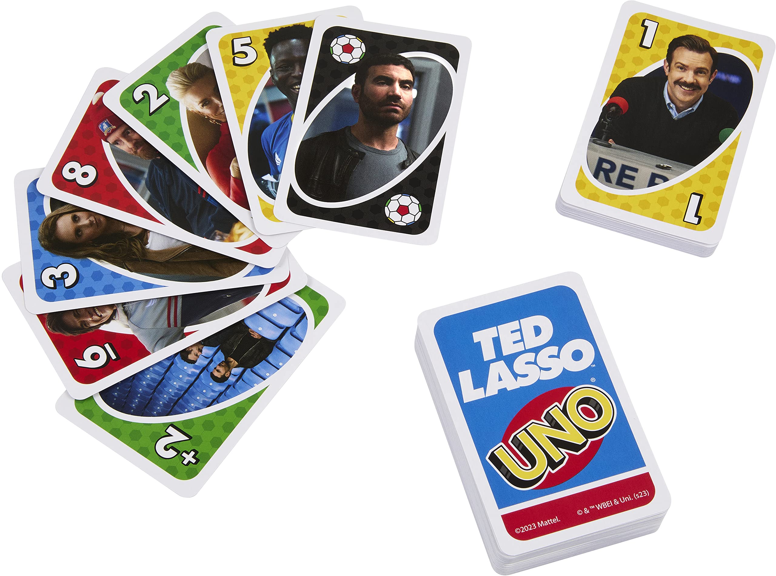 Mattel Games UNO Ted Lasso Card Game for Teens & Adults Inspired by The Popular Series for Game Night, Travel & Camping