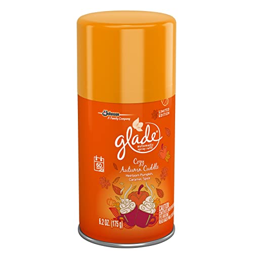 Glade Automatic Spray Refill - Limited Edition - Winter Collection 2017 - Cozy Autumn Cuddle - Net Wt. 6.2 OZ (175 g) Per Refill Can - Pack of 3 Refill Cans
