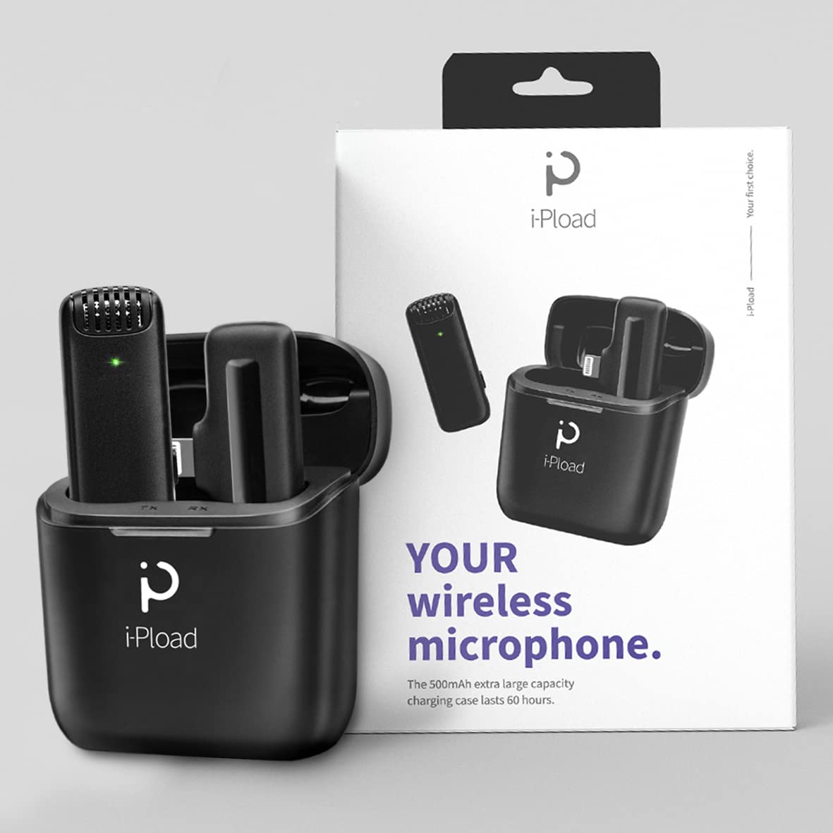 i-Pload Wireless Lavalier Lapel Microphone for iPhone iPad with Charging Case-Noise Reduction Chip-Professional Mic for Youtubers, Facebook Live Stream, TIK Tok Creators