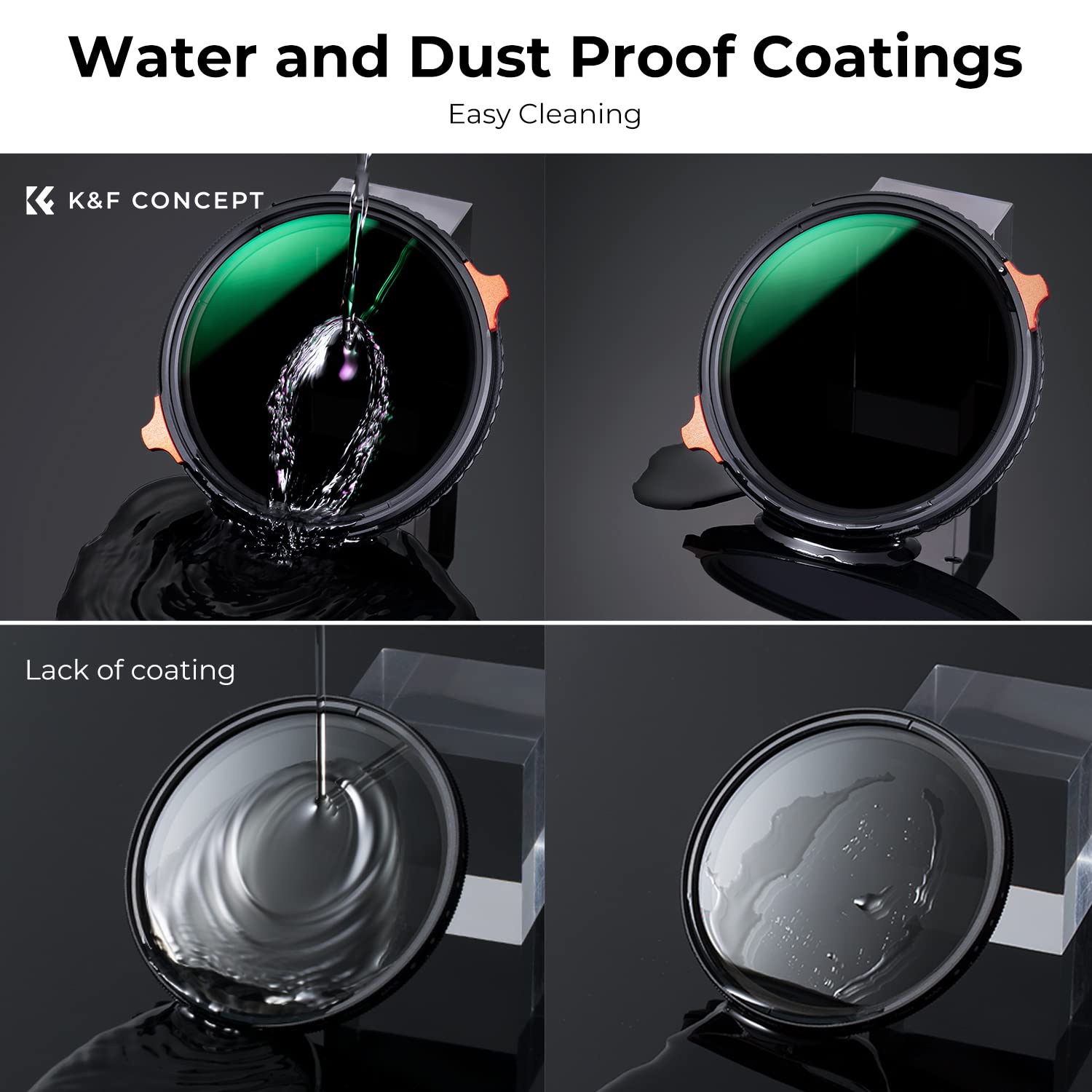 K&F Concept 67mm ND4-64 (2-6 Stops) ND Lens Filter Variable & CPL Polarizers Filter 2-in-1, 28 Multi-Coated Polarizing and Neutral Density Camera Lens Filter (Nano-X Series)