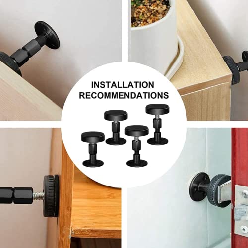 TONGMAN 4 Pieces of Adjustable Threaded Bed Frame Anti-Shake Tool, Headboard Stoppers,Bed stoppers Wall Bed headboard Anti-Shake Fixer to Prevent loosening, No More Creaking (47-64mm)