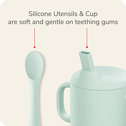 NUK Silicone Baby Suction Plates, Durable Suction Feature Helps Reduce Spills, Microwave & Dishwasher Safe, BPA-Free, Pack of 2