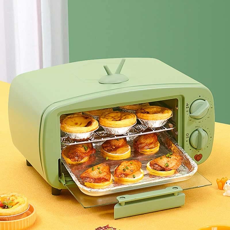 Guyana Mini Household Electric Oven Multifunctional Pizza Cake Baking Oven With 60 minutes Timer Stainless Steel Toaster 2 Layers