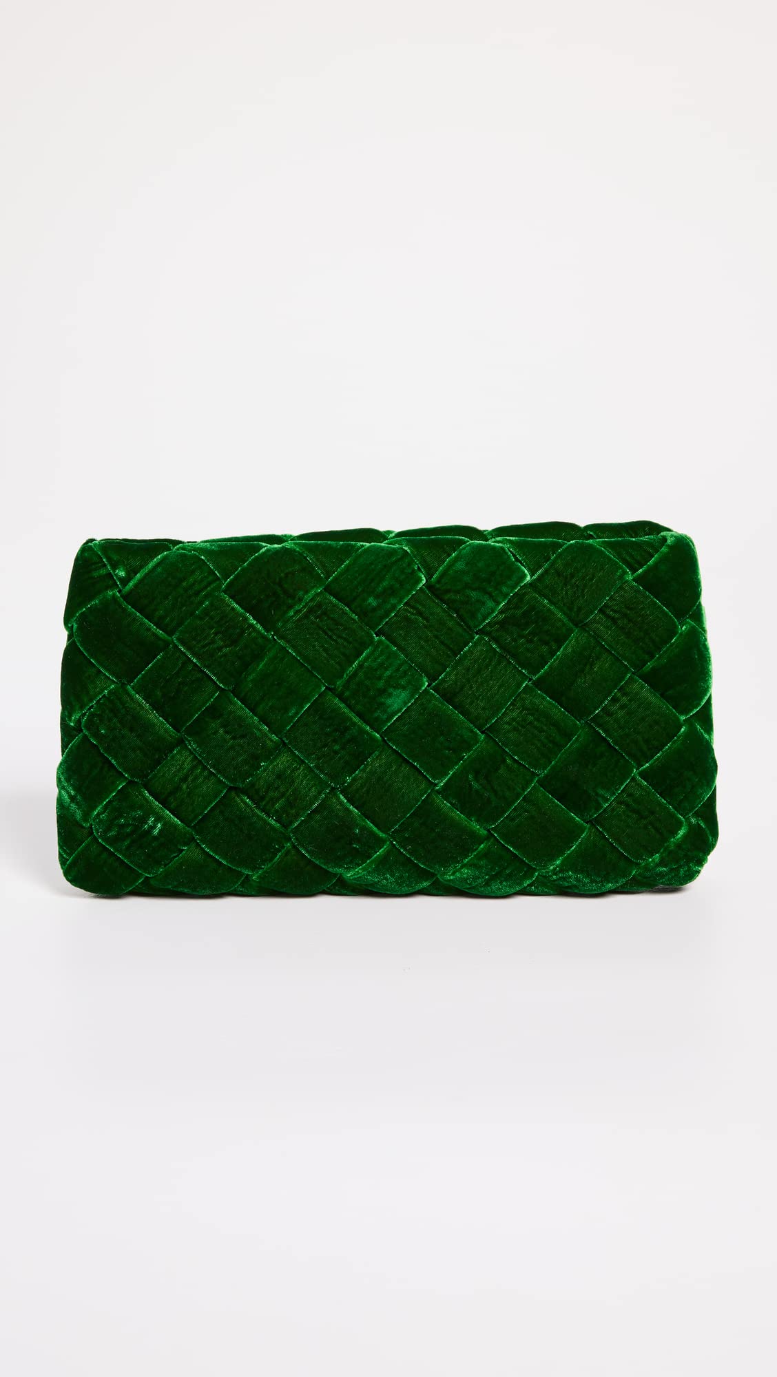 Loeffler Randall Women's Woven Puff Clutch, Spruce, Green, One Size