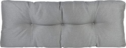 Klear Vu The Gripper Omega Non-Slip Tufted Bench Cushion for Indoor Furniture, Entryway Storage, Bay Window, Corner Nook or Piano Seat, 43 Inches, Gray