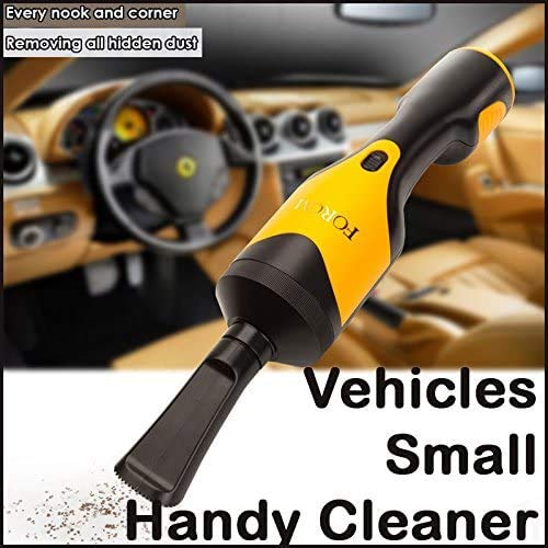 High Power Mini Car Handy Handheld Portable Vacuum Cleaner for Vehicles 60dB Low Noise DC 12V 12ft Long line Washable Hepa Filter European Design
