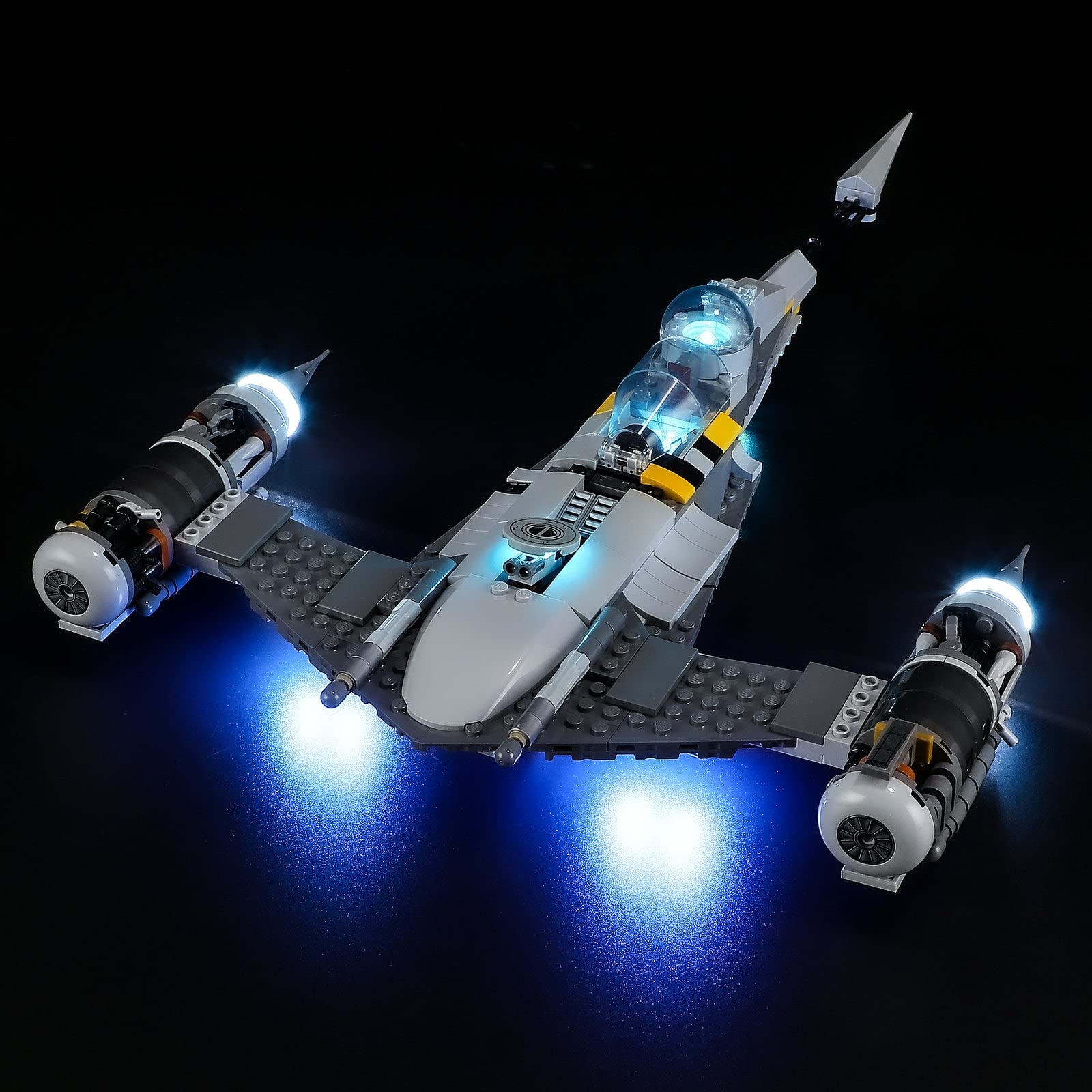 LED Light Kit ONLY - Compatible with Lego The Mandalorian s N 1 Starfighter 75325 - Lego Set NOT Included, Aftermarket Interlocking Building Lighting Accessories