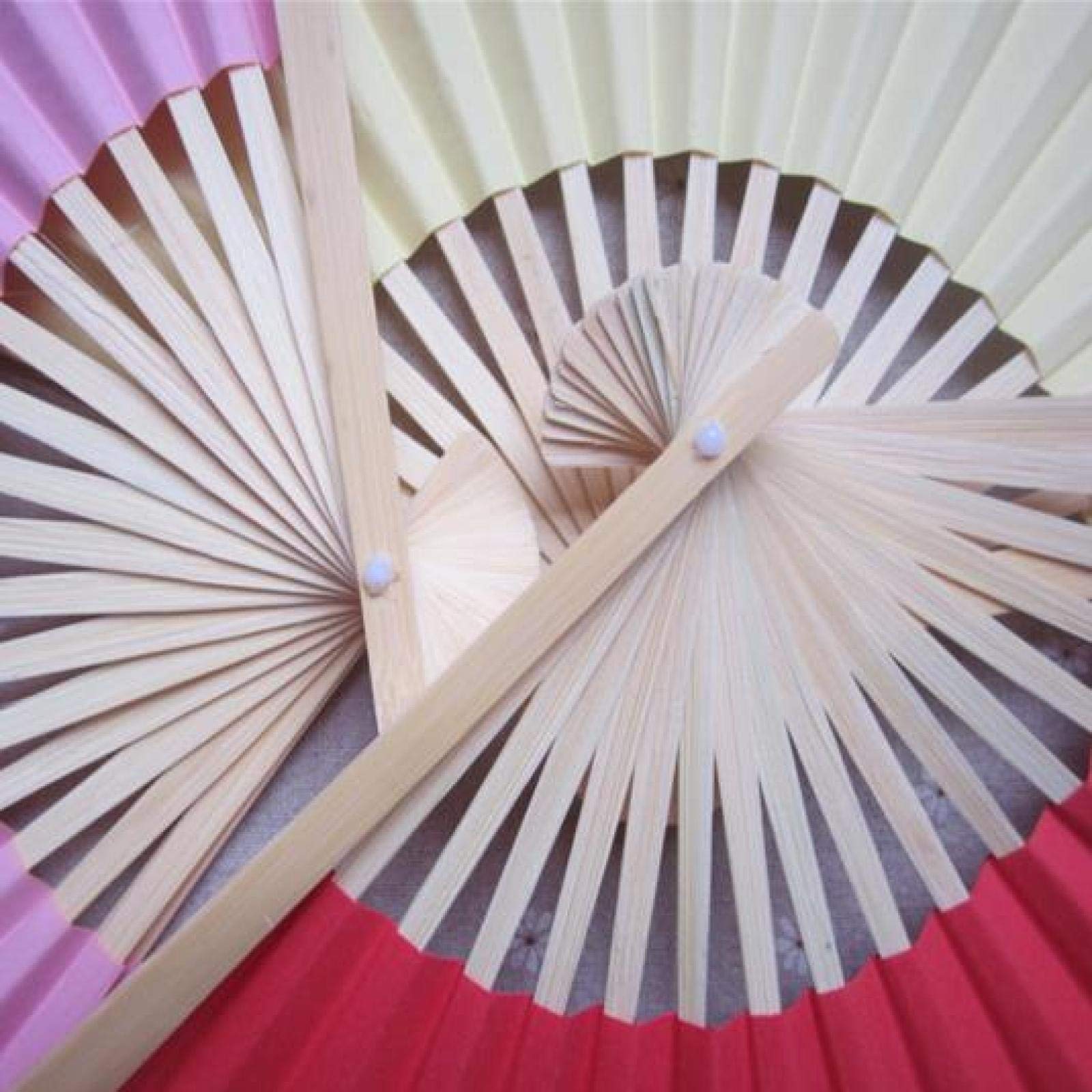IADZ Folding Fan,Hand Held Fan Bamboo Paper Folding Fan Party Wedding Decor Folding Hand Held Flower Fan