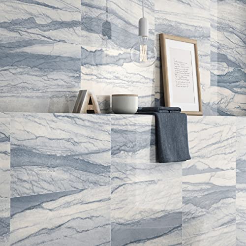 Ivy Hill Tile Macauba Indigo 1181 in x 2362 in Polished Porcelain Marble Look Floor and Wall Tile 1162 Sq Ft / Case 12X24 Case
