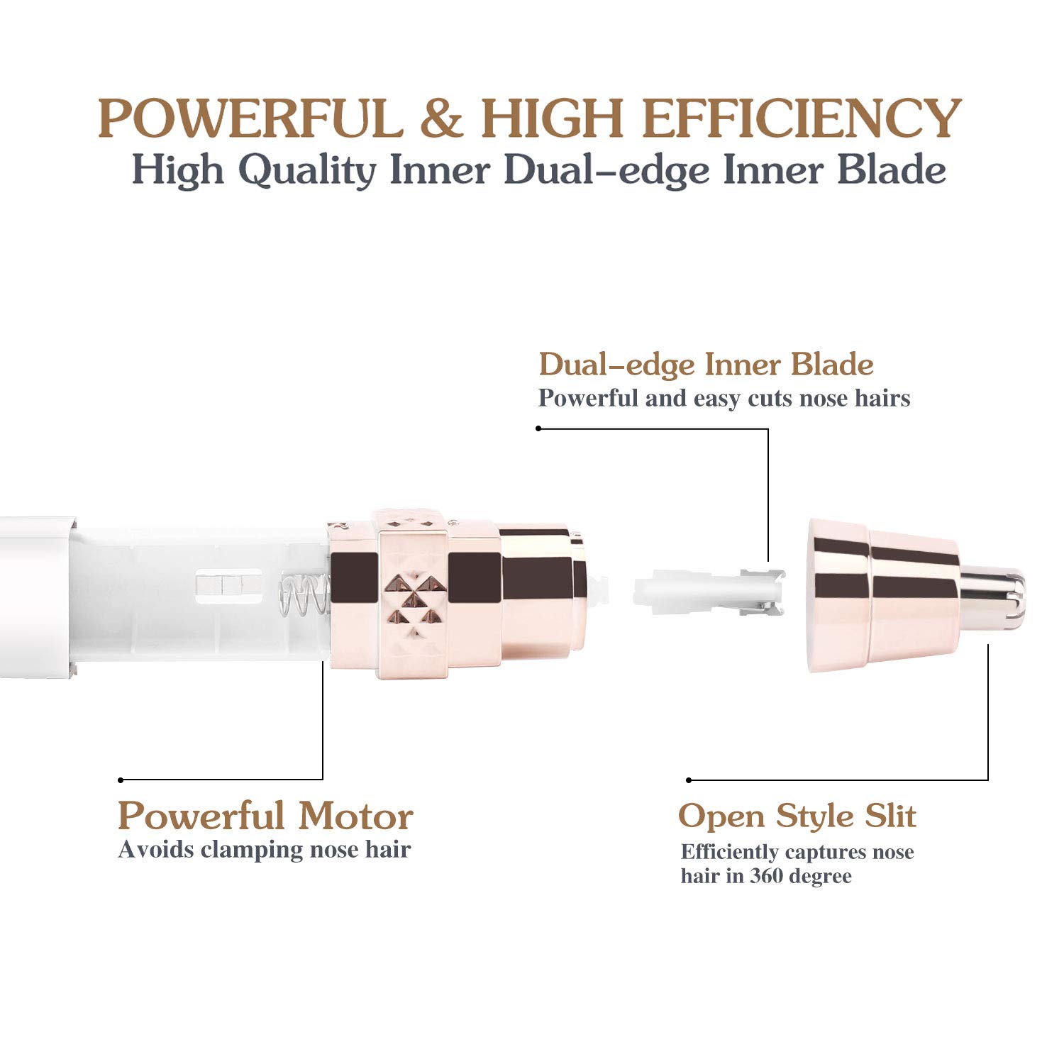 HOT-FEELING Eyebrow Trimmer, New Facial Hair Remover for Women with LED Light