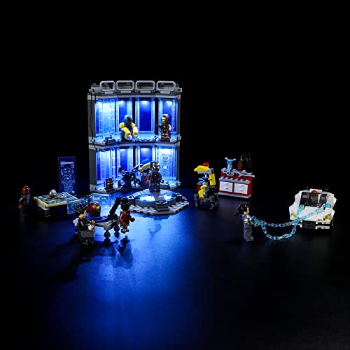 LIGHTAILING Light for 76216 Iron-Man Armory - Led Lighting Kit Compatible with Building Blocks Model - NOT Included The Model Set
