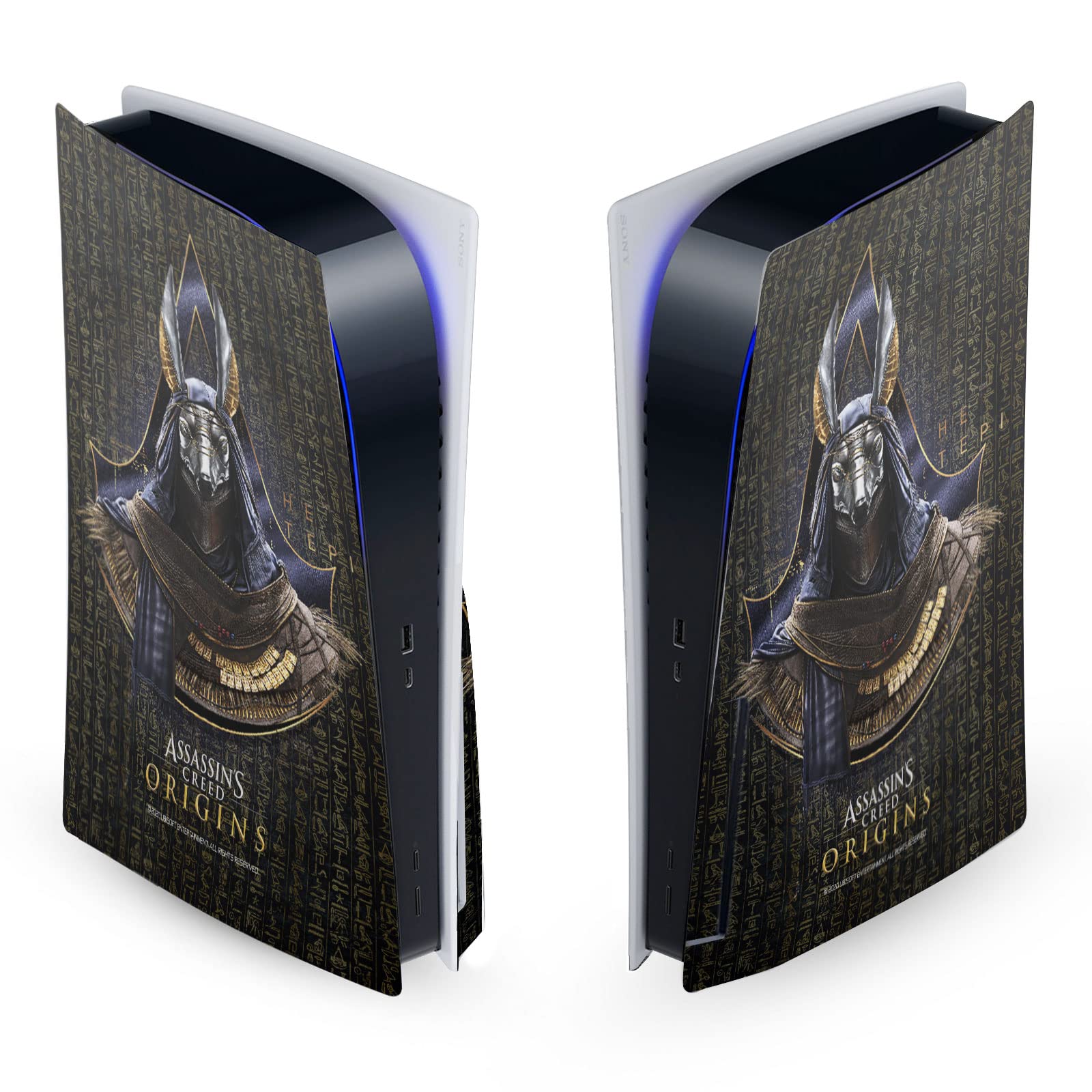 Head Case Designs Officially Licensed Assassin's Creed Hetepi Origins Character Art Matte Vinyl Faceplate Sticker Gaming Skin Case Cover Compatible with Sony Playstation 5 PS5 Disc Edition Console