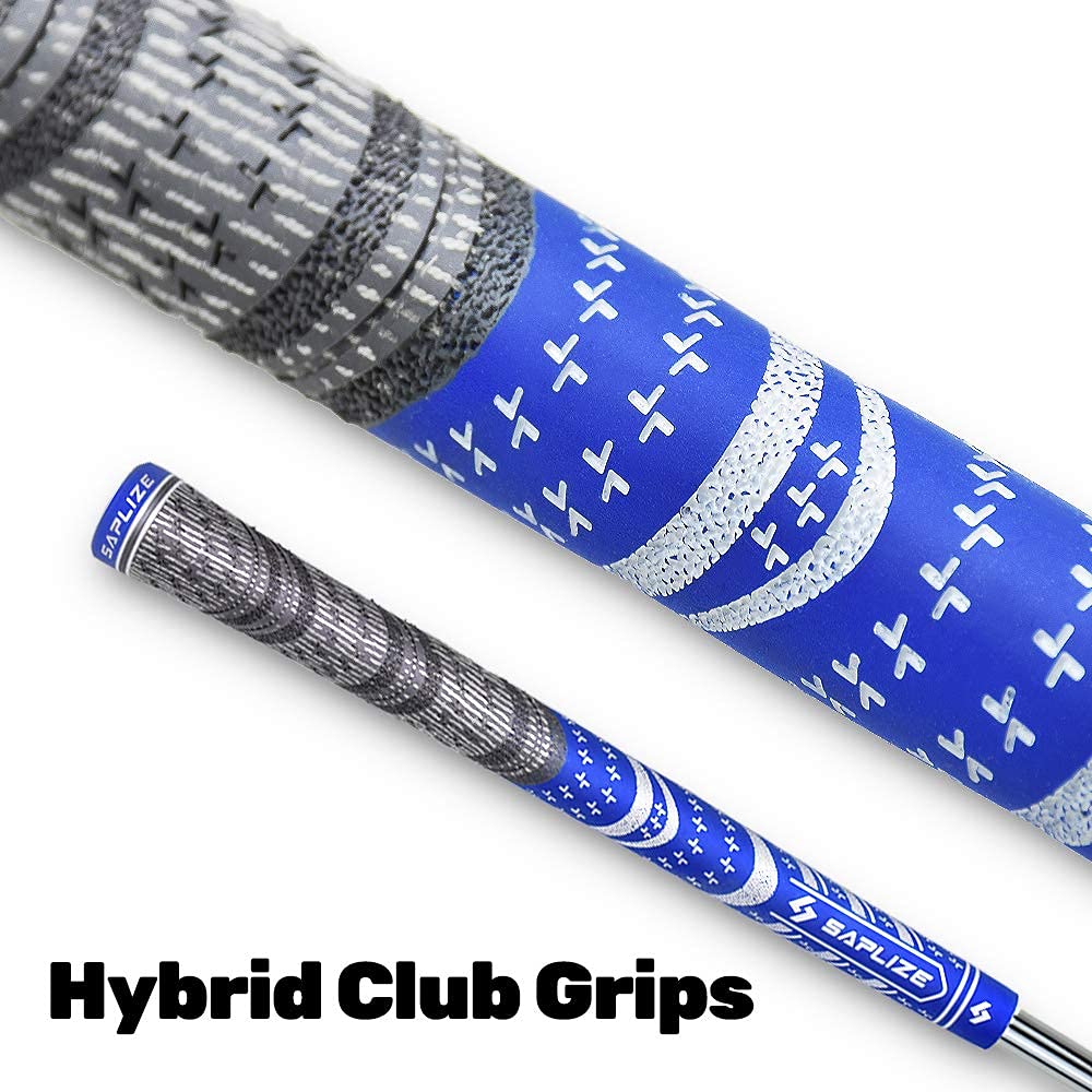 Hybrid Golf Grips Kit Midsize (with Tape, Solvent, Vise clamp) All Weather Multi Compound Golf Club Grips