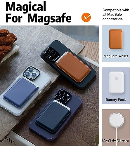 TORRAS Upgraded Matte Case for iPhone 14 Pro Case,[12FT Military Grade Protection][Compatible with MagSafe] Slim Sleek Touch Translucent Phone Cover, Matte Black