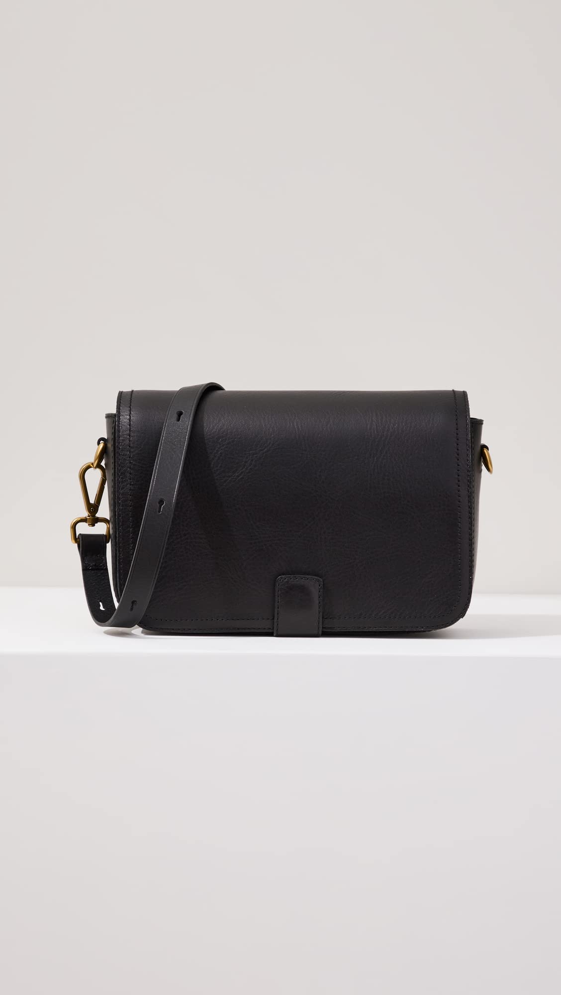 Madewell Women's Transport Flap Shoulder Bag, True Black, One Size