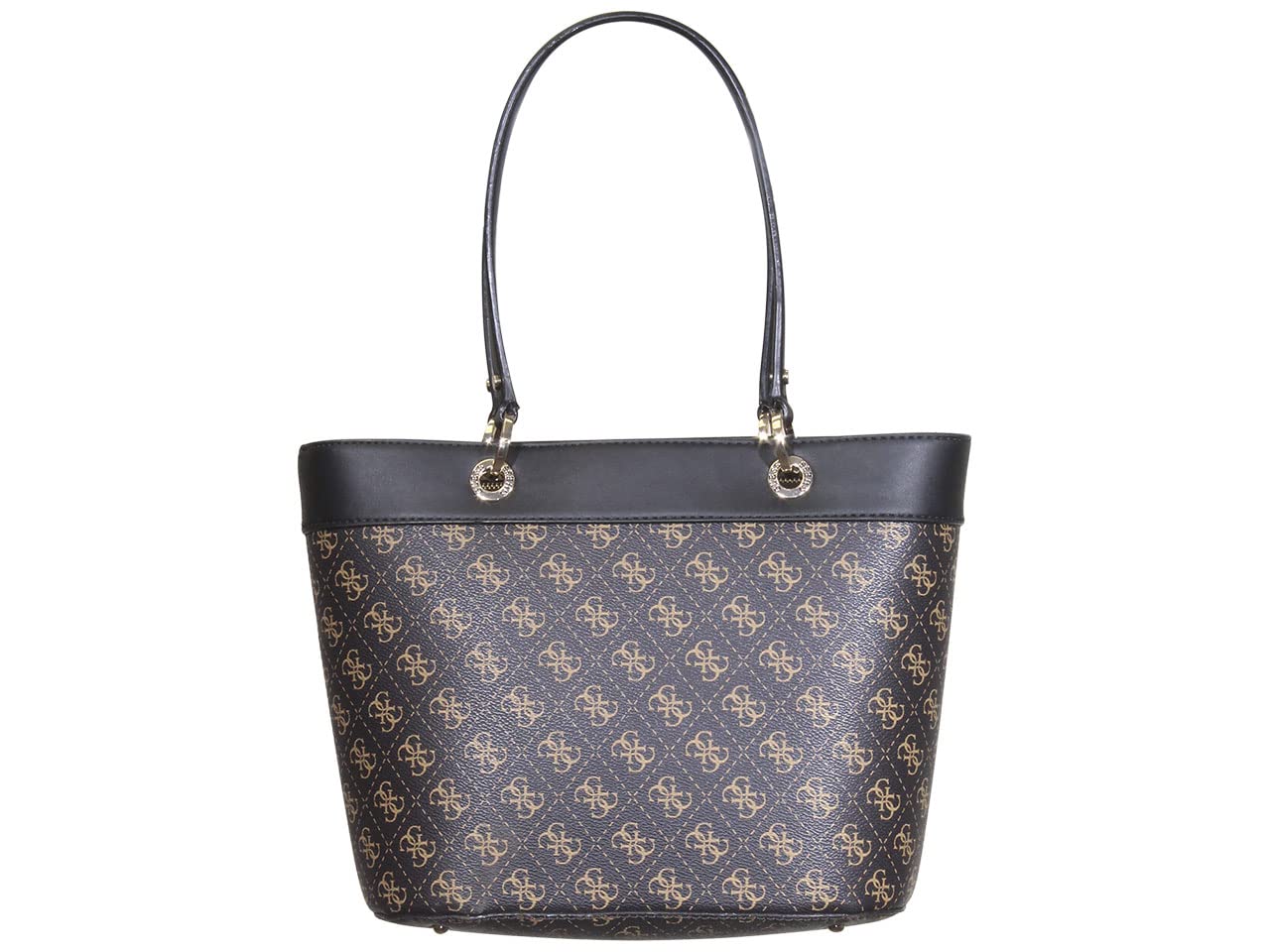 GUESS Womens Noelle Small Elite tote, Brown Multi, One Size US