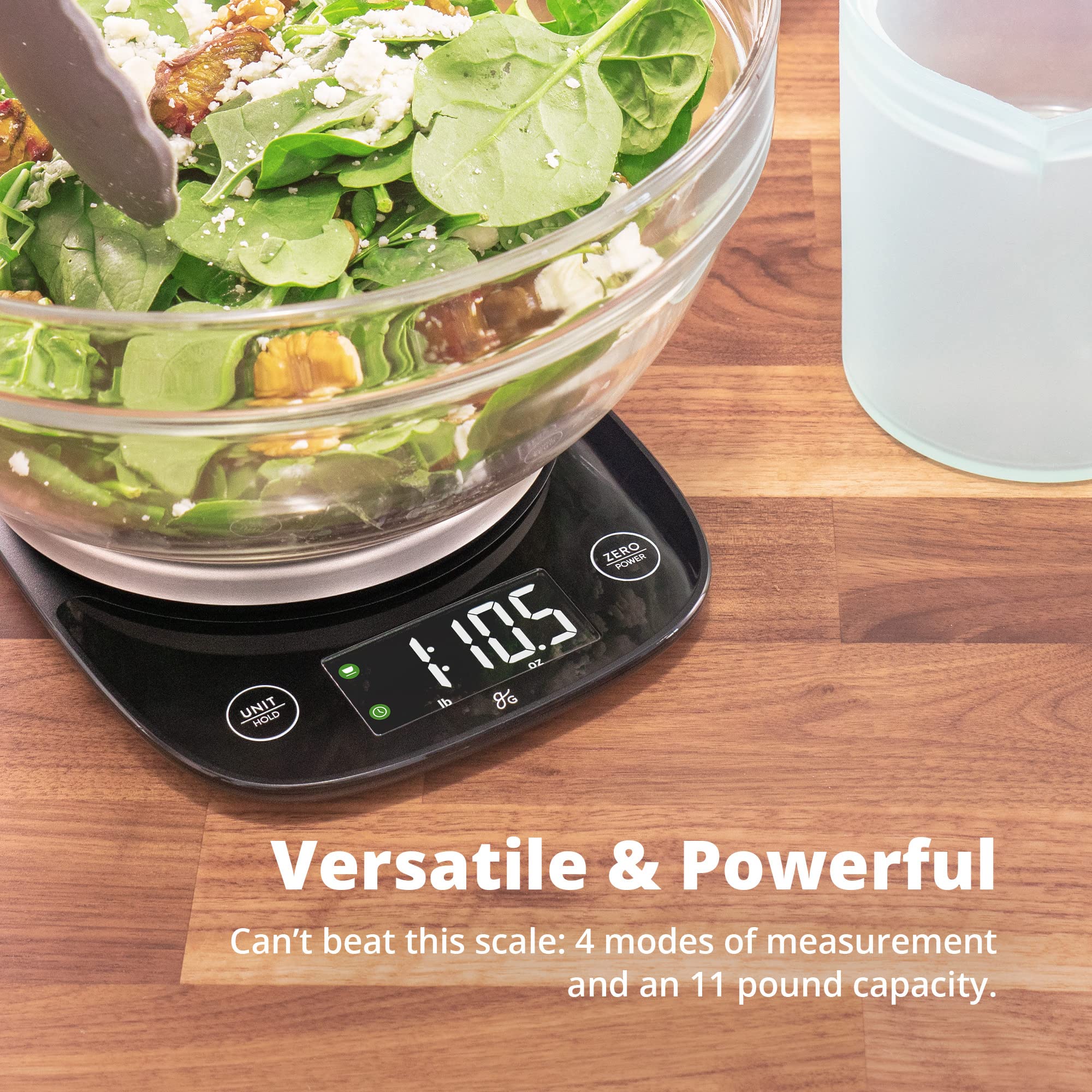 Greater Goods Premium Baking Scale, Ultra Accurate, Digital Kitchen Scale, Prep Baked Goods, Weigh Food and Coffee or Use for Meal Prep, Four Units of Measurement, Designed in St. Louis (Blk, No Bowl)
