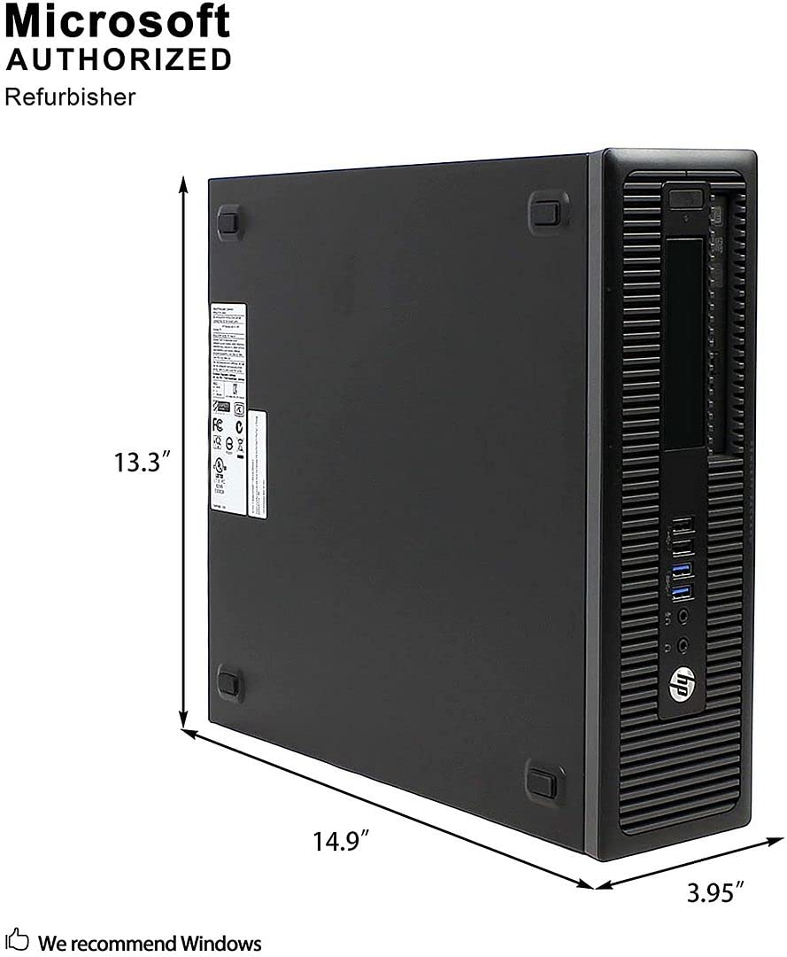 HP ProDesk 600 G2 SFF Desktop Computer Inter i5-6500 Up to 3.60GHz 32GB DDR4 RAM New 1TB SSD Built-in AX200 Wi-Fi 6 HDMI Dual Monitor Support Wireless Keyboard and Mouse Win10 Pro (Renewed)