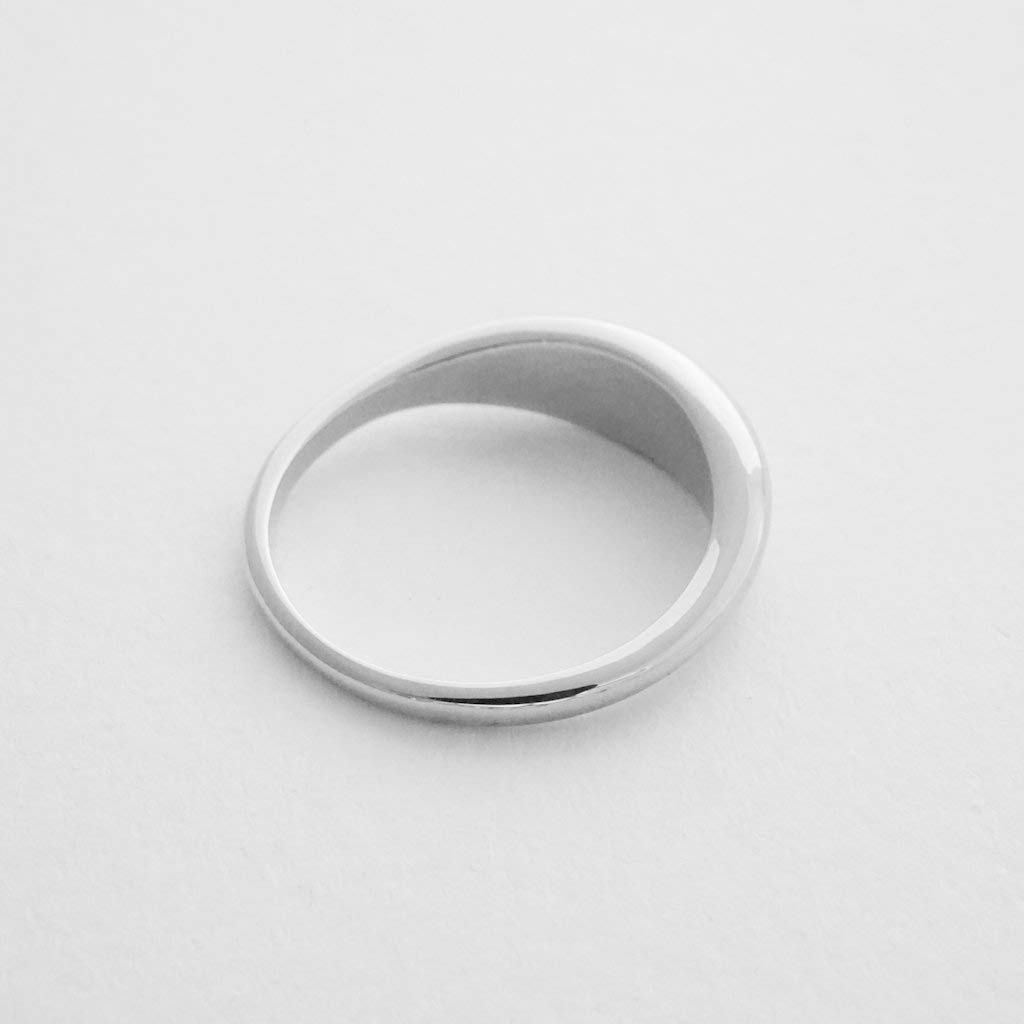 Honeycat Dome Top Ring Band in Gold, Rose Gold, or Silver | Minimalist, Delicate Jewelry (Silver, 7)