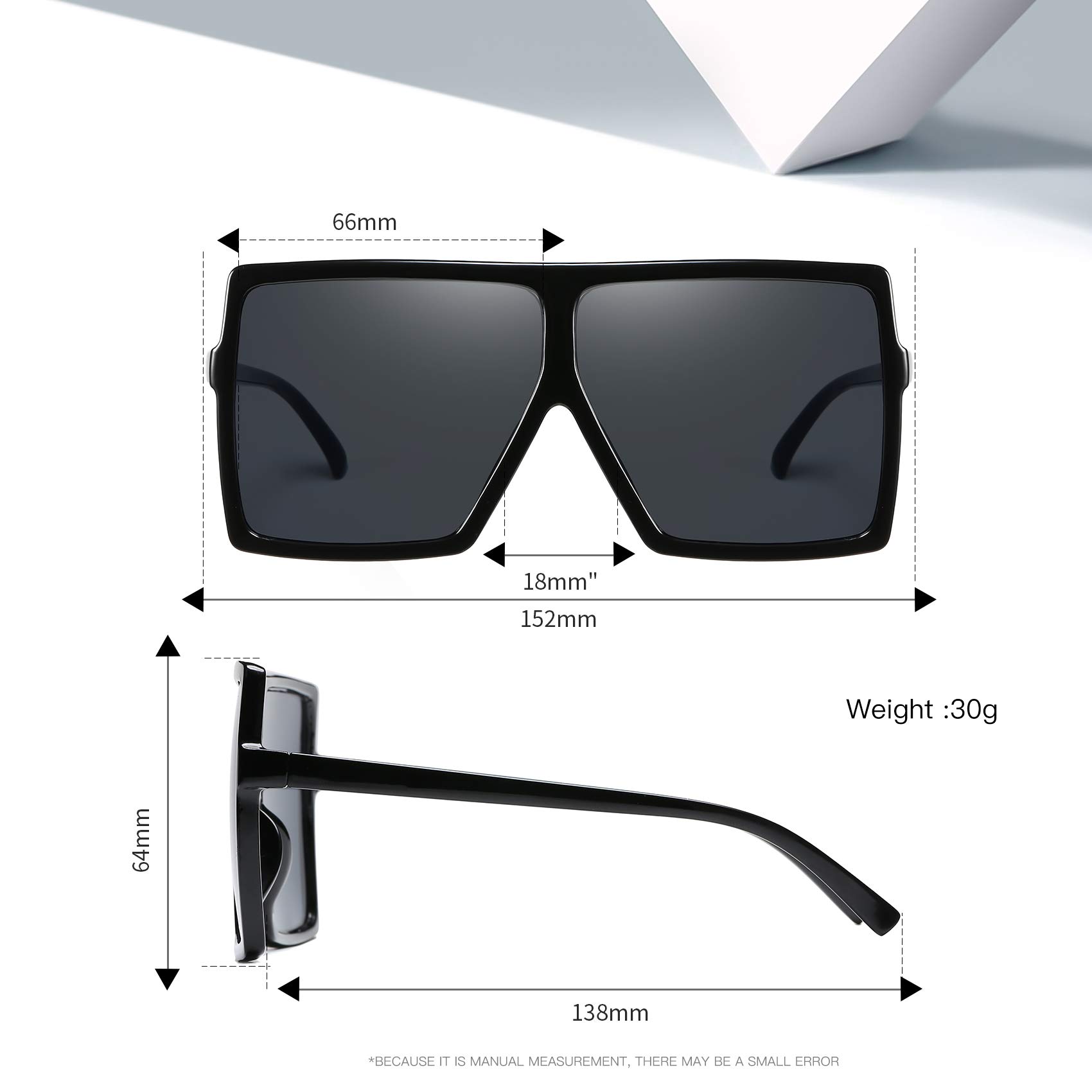 Hilbalm 3 pieces sunglasses for Women and Men Large Frame Retro Square glasses((3 Pack) black/Leopard/orange)