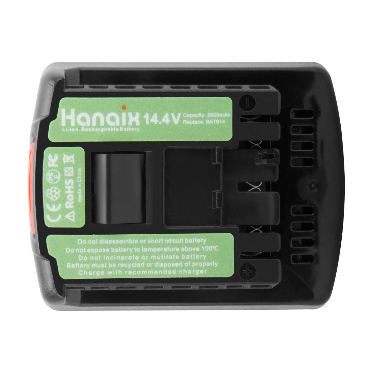 Hanaix 14.4V 2.5Ah Lithium Battery for Bosch BAT607 BAT607G BAT614 BAT614G 2607336150 2607336223 Replacement Battery