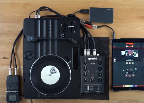Gemini Sound MM1 Professional Audio 2-Channel Dual Mic Input Stereo 2-Band Rotary Compact DJ Podcast Mixer with Cross-Fader and Individual Gain Control