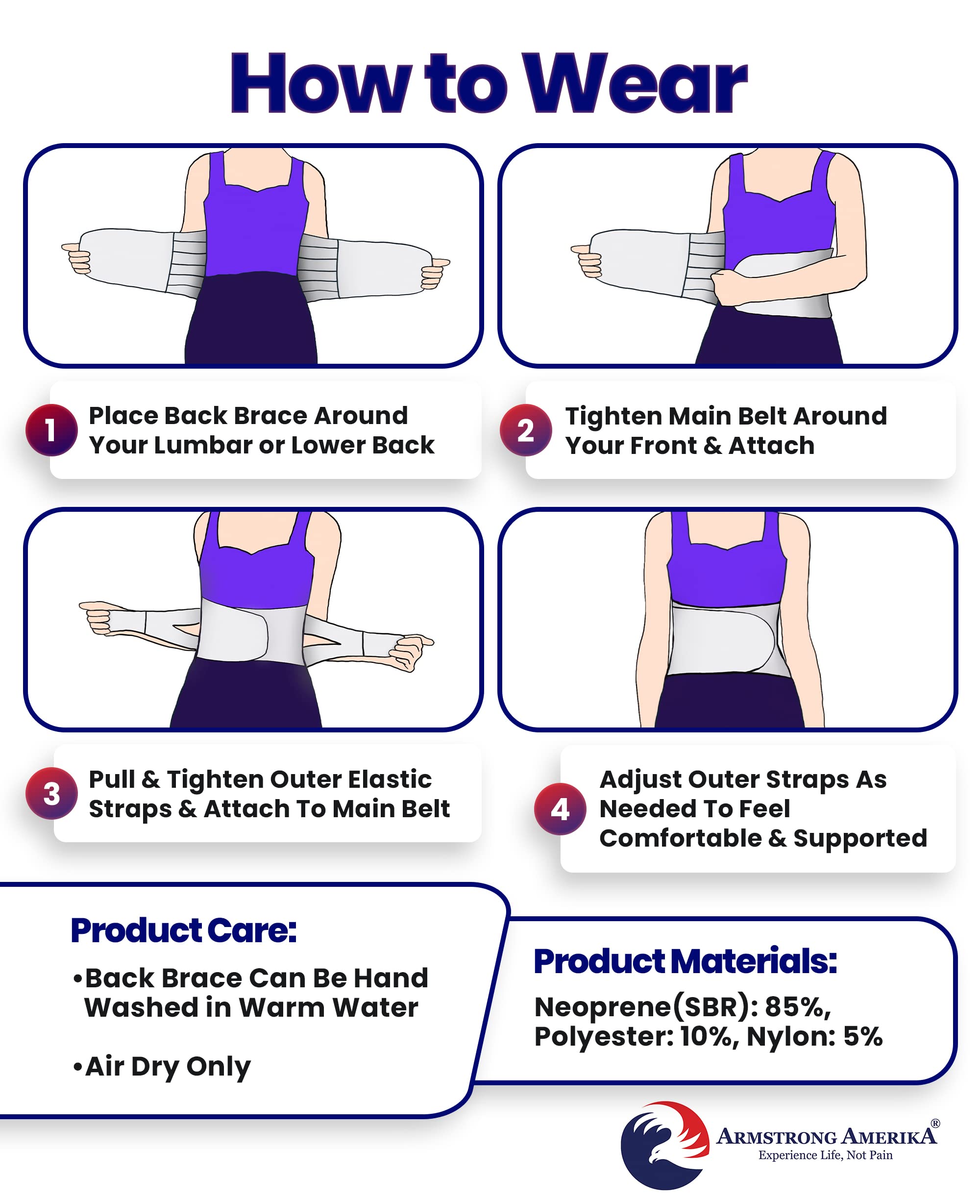 Lower Back Brace Support | Breathable Lumbar Support Brace For Sciatica Nerve Pain Relief | Low Back Support Belt For Heavy Lifting, Work, Scoliosis, Herniated Disc Back Pain Relief Men Women (MEDIUM)