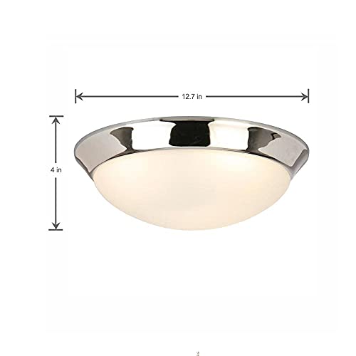 Hampton Bay 13 in. Chrome LED Flush Mount