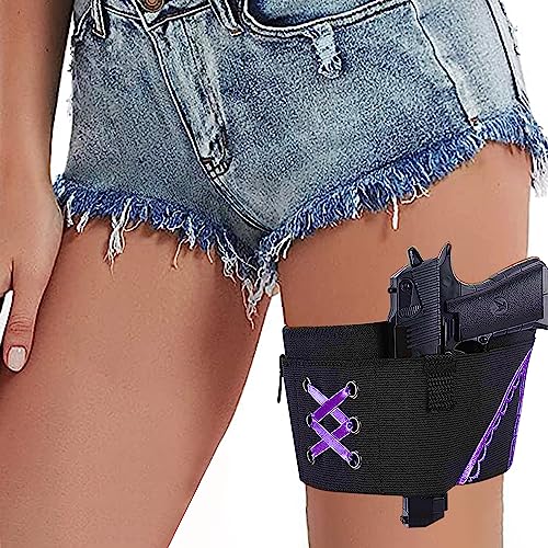 Gun Holster, Thigh Holster for Women, Embroidery Gun Holsters for Pistol, Adjustable Lady Gun Holsters Fit for PT-22. 22 CaliberTCP. 380, P238, RugerLCP & Similar Guns