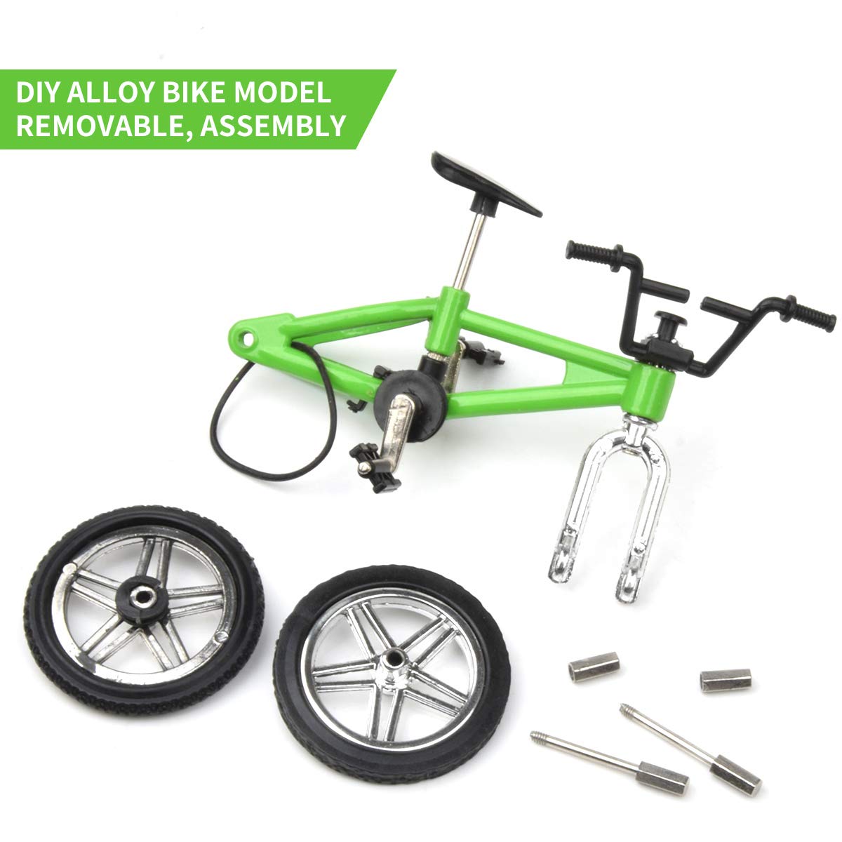 Hotusi 9pcs Mini Finger Bikes Mini Extreme Sports Finger Bicycle Toy Creative Game Toy Cool Boy Gifts(Random Colors)