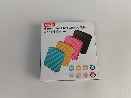 HEYSTOP Game Card Case Compatible with Nintendo Switch Games,12 Slots Storage Protective Box, Slim and Portable Protective Shell Switch Storage Bag with 4 Joy-Con Thumb Gaps, Black