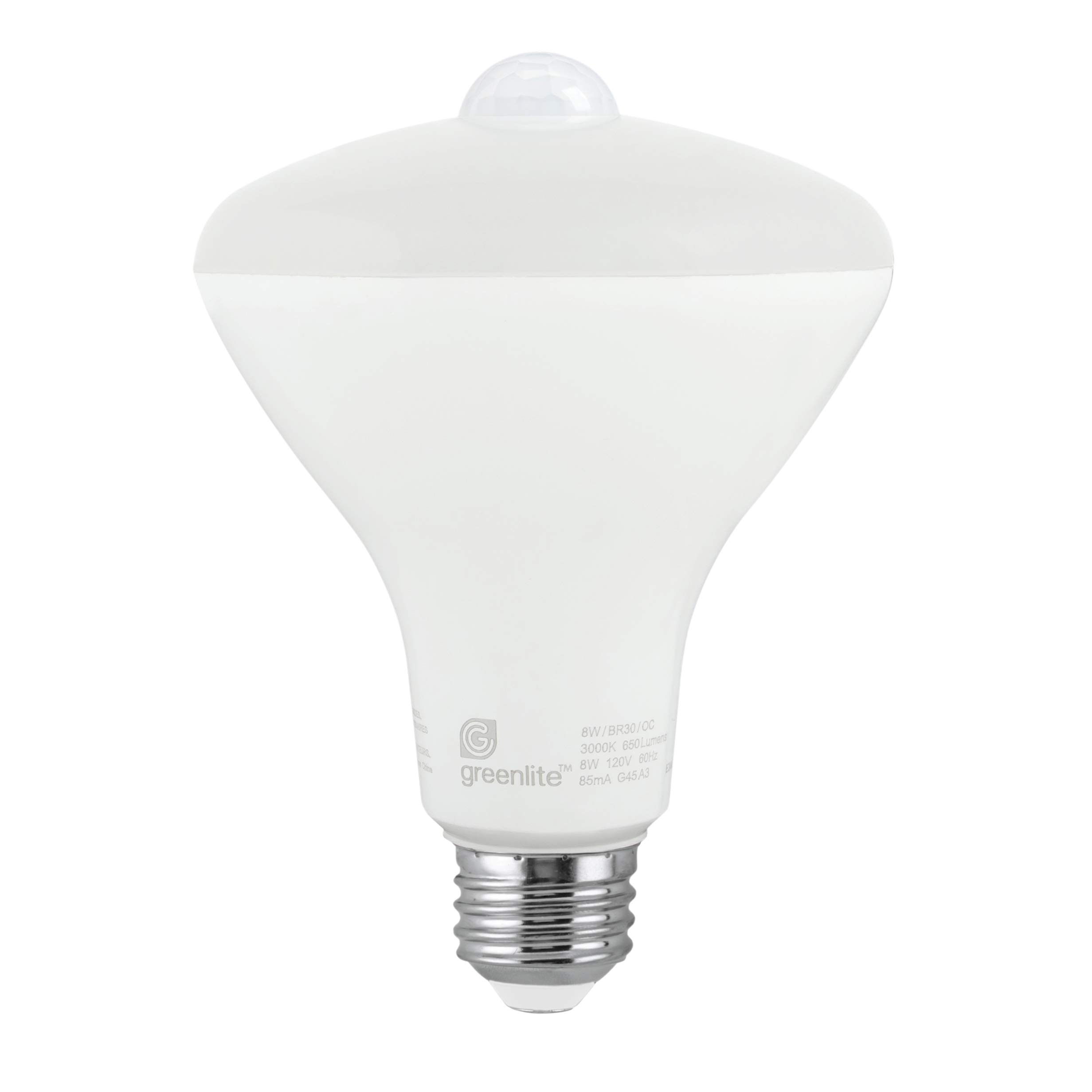 Greenlite BR30 E26 Medium LED Motion Activated Bulb Bright White 65 Watt Equivalence 1 Pk.