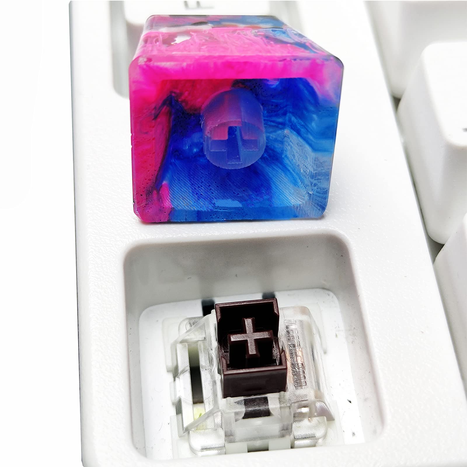 Handmade Koi Fish Resin Artisan Backlit Key Cap For Cherry MX RGB Switch Gaming Mechanical Keycaps 1U