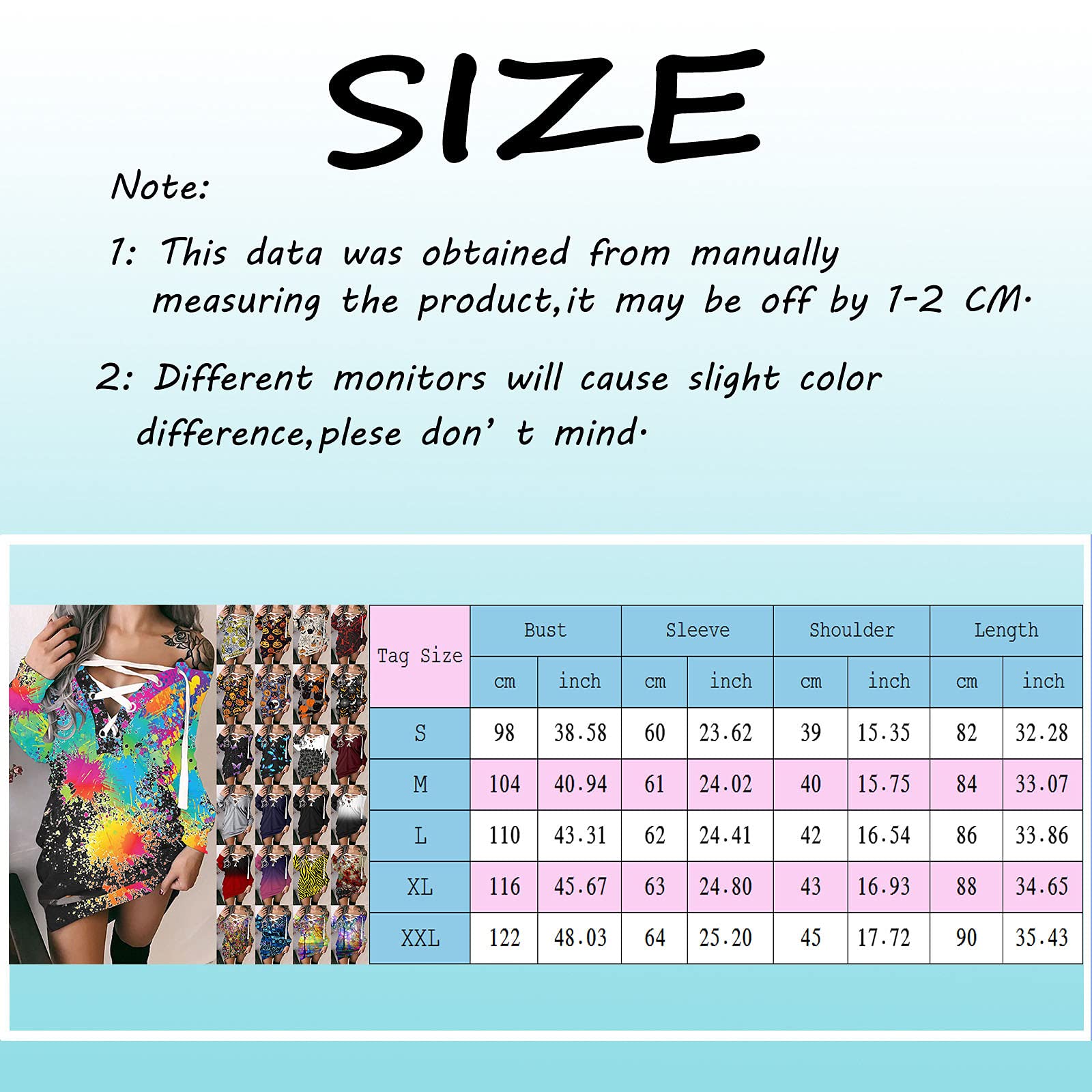 Keepfit Women's Lace Up V-Neck Sweatshirt Dress Raglan Long Sleeve Spring Fall Drawstring Solid Mini Dress Gray