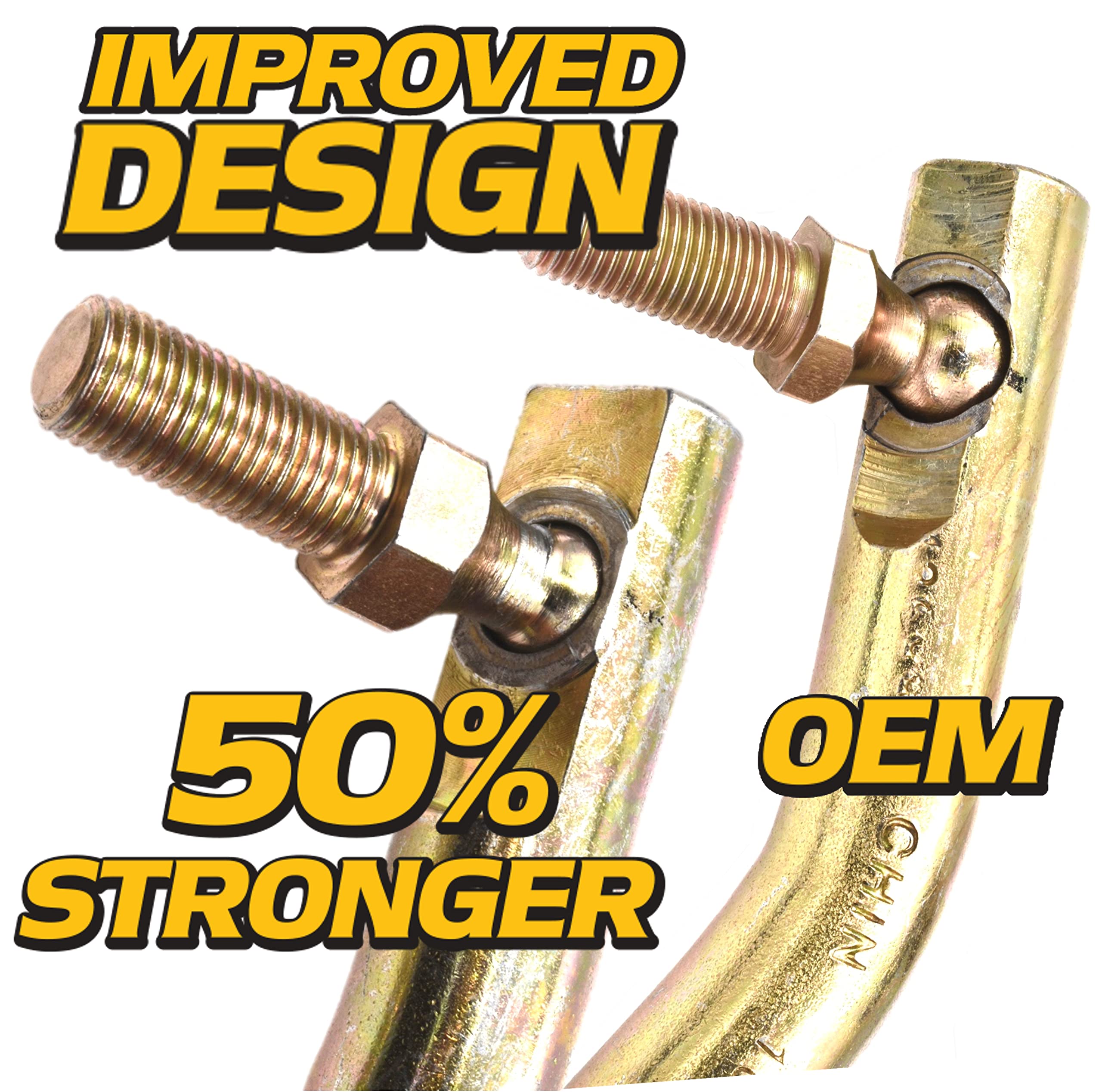 HD Switch - 2 Pack, Adjustable, Strong Crimp Design Steering Drag Link Kit Left & Right fits 597069802 597069902 Craftsman AYP Poulan Pro Husqvarna Lawn Mower Tractor +Includes 2 Sector Gear Dust Caps