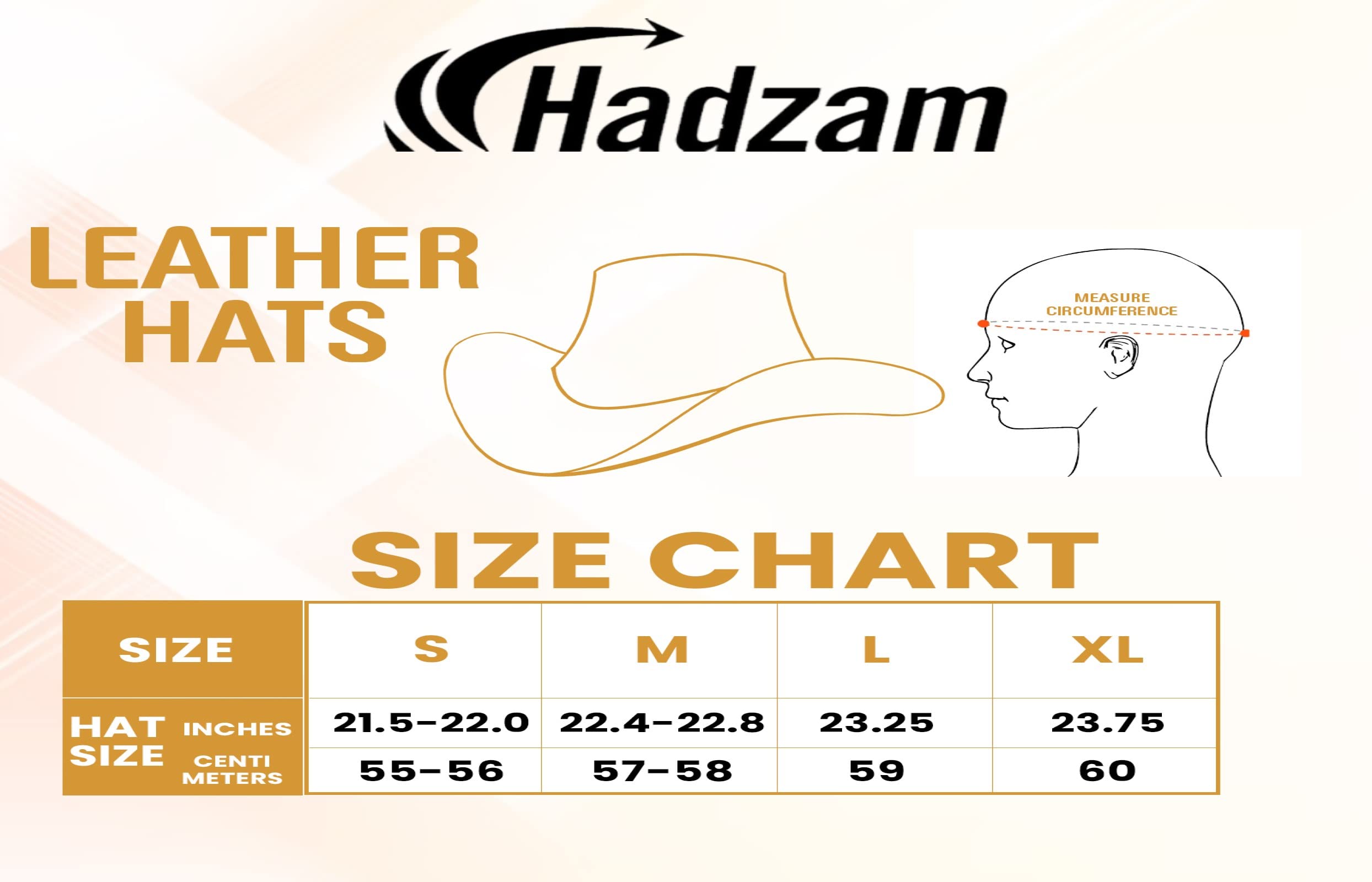 HADZAM Leather Cowboy hat Shapeable into Outback hat, Australian Hats for Men & Women (US, Alpha, Large, Brown)